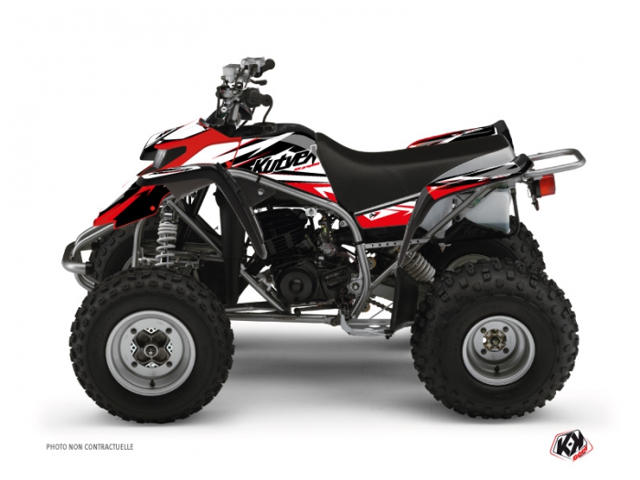 Yamaha Blaster ATV Stage Graphic Kit Black Red - Kutvek Kit Graphik