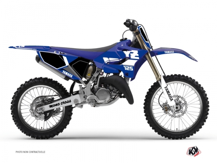 Yamaha 125 YZ Dirt Bike Vintage Graphic Kit Blue - Kutvek Kit Graphik