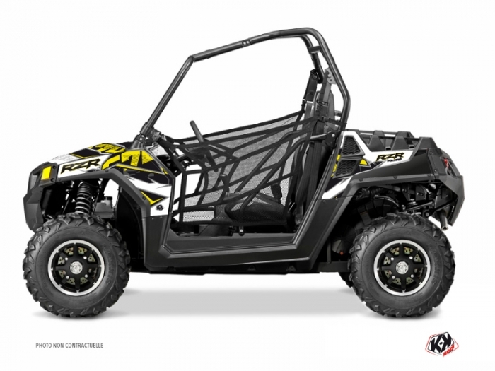 Polaris RZR 570 UTV Visor Graphic Kit Yellow - Kutvek Kit Graphik