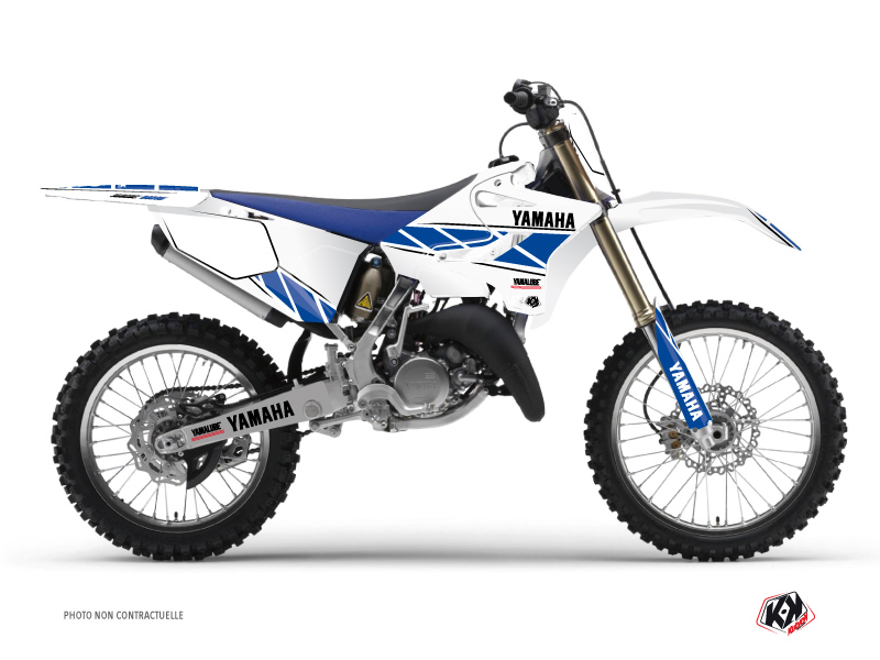 Yamaha 250 YZ Dirt Bike Replica Graphic Kit White Blue - Kutvek Kit Graphik