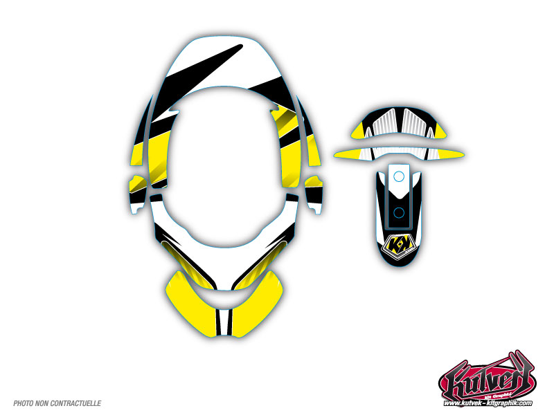 Stickers Tour de cou Leatt Brace Dirt Bike Factory Graphic Kit Yellow ...