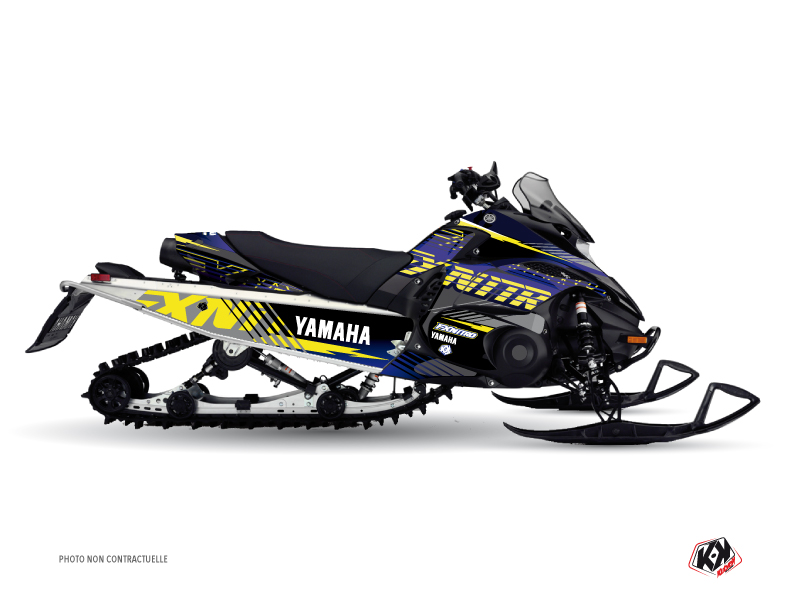Yamaha FX Nitro Snowmobile Flow Graphic Kit Yellow - Kutvek Kit Graphik