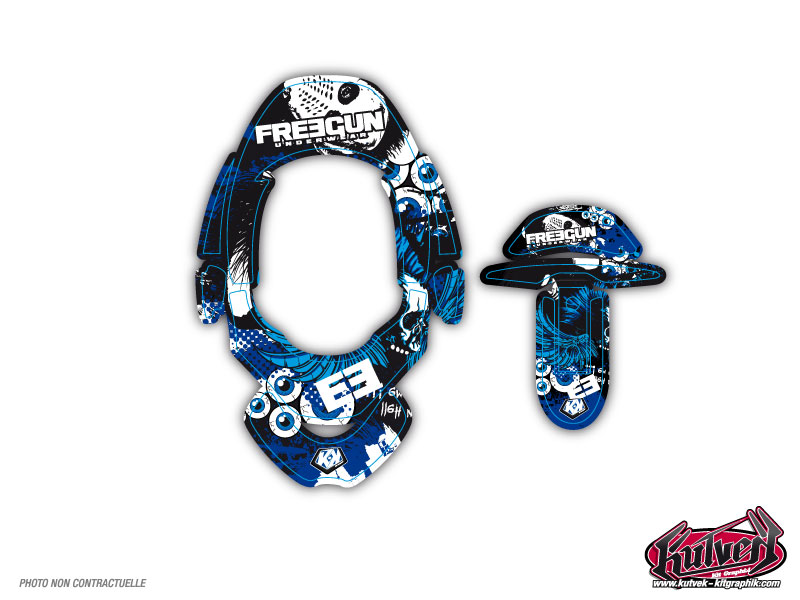 Stickers Tour de cou Leatt Brace Dirt Bike Freegun Graphic Kit Blue ...
