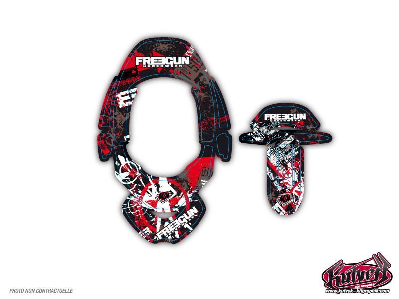 Stickers Tour de cou Leatt Brace Dirt Bike Freegun Graphic Kit Red ...