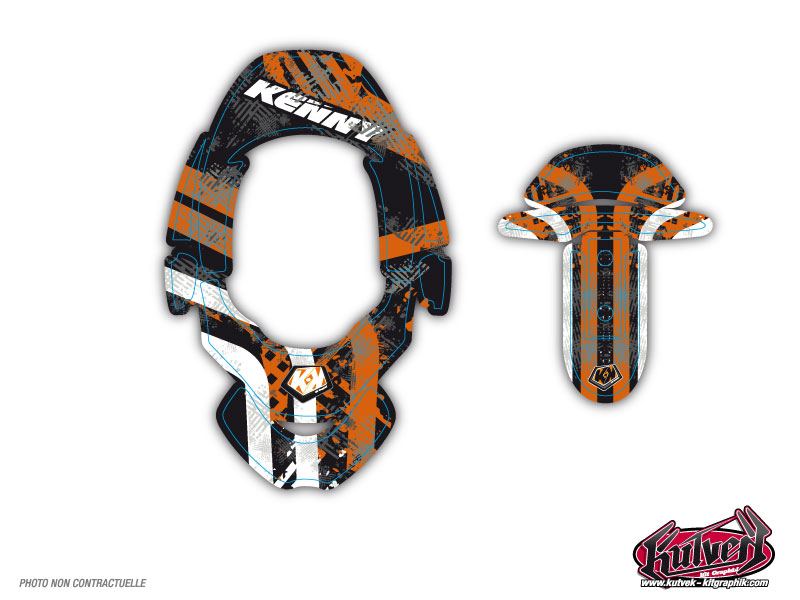 Stickers Tour de cou Leatt Brace Dirt Bike Kenny Graphic Kit Orange ...