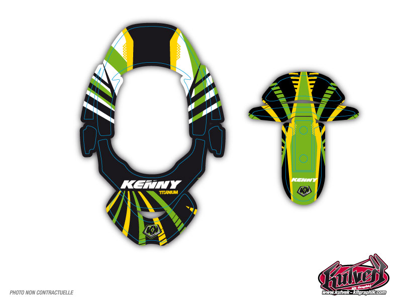 Stickers Tour de cou Leatt Brace Dirt Bike Kenny Graphic Kit Green ...
