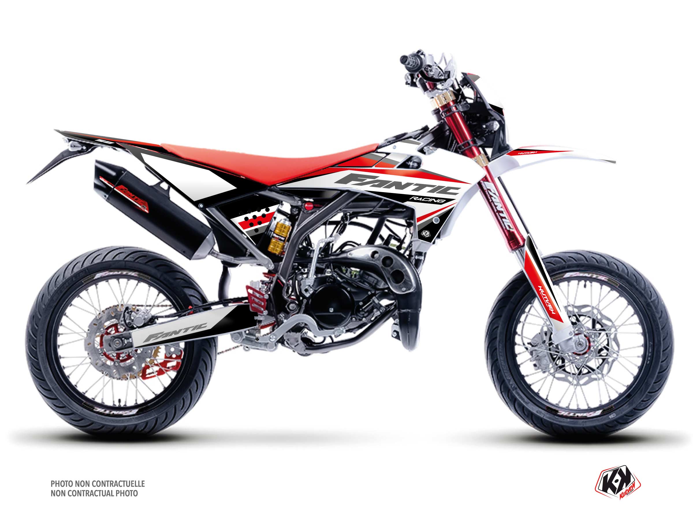 Fantic XM 50 50cc Mantova Graphic Kit Red - Kutvek Kit Graphik