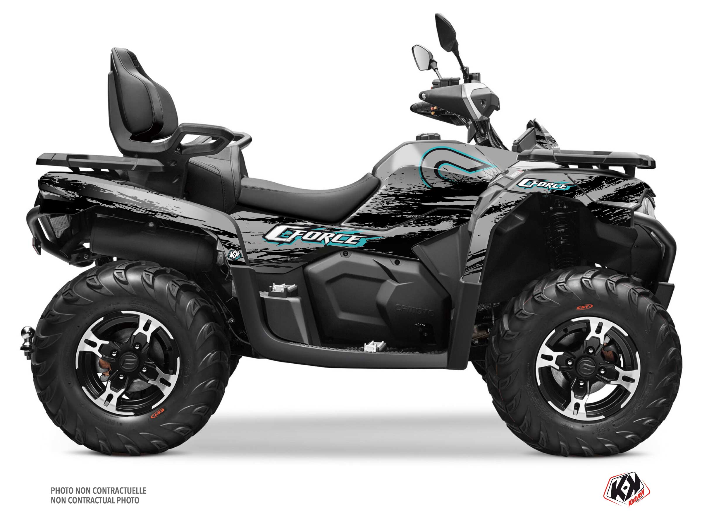 CF MOTO CFORCE 625 Touring ATV Splatter Graphic Kit Grey - Kutvek Kit ...