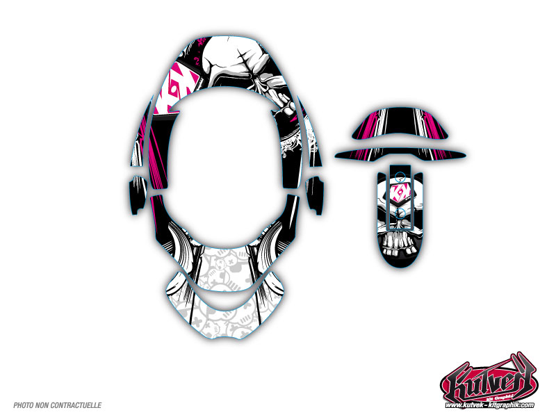 Stickers Tour de cou Leatt Brace Dirt Bike Trash Graphic Kit Pink ...