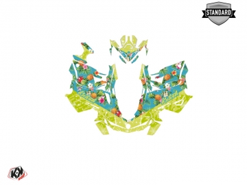 skidoo snowmobile trop'ice graphic kit turquoise-yellow-neon | Kutvek