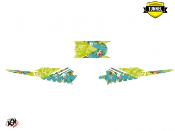 skidoo snowmobile trop'ice graphic kit turquoise-yellow-neon | Kutvek