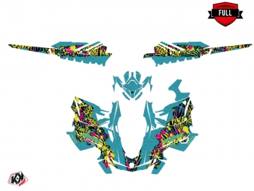 skidoo snowmobile savage graphic kit turquoise-yellow-neon | Kutvek