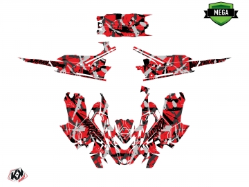 lynx snowmobile warrior graphic kit red | Kutvek
